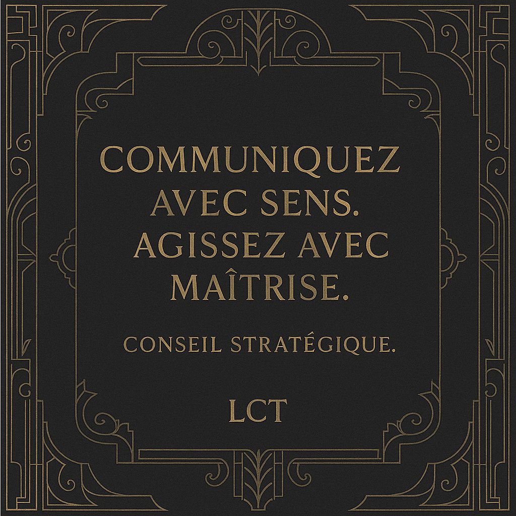 Communiquez avec sens, agissez avec maîtrise - LCT Stratégie.